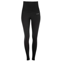 WINSHAPE Damen Leggings &raquo;Functional Power Shape Tights HWL102&laquo; High Waist mit Bauch-Weg-Effekt schwarz M, Normalgr&ouml;&szlig;en