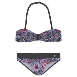 Bandeau-Bikini s.Oliver, M&auml;dchen, Gr. 158/164, N-Gr, bunt, Polyamid, bedruckt, Bikini-Sets, mit coolem Print
