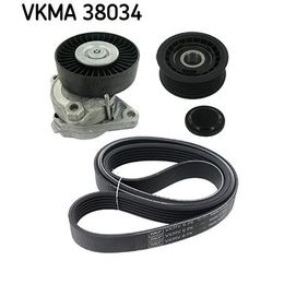 SKF Keilrippenriemensatz VKMA 38034 f&uuml;r SKODA VW MERCEDES-BENZ (BBDC) SEAT JEEP FIAT AUDI LANCIA (FAW) CHRYSLER 0119973492 K04627851AA 05184638AD