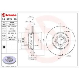 Brembo Bremsensatz-Vorn und hinten SG00000EM6 Bremsensatz, Scheibenbremse vorne rechts links innenbel&uuml;ftet 276mm f&uuml;r SKODA VW ALFA ROMEO SEAT FIAT AUD