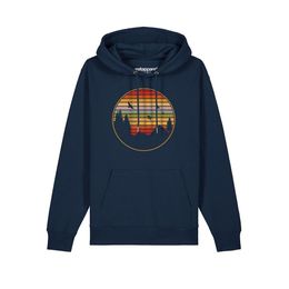 Watapparel Sweatshirt 'Sunset Berge & Tannen' Herren Gr&ouml;&szlig;e 4XL navy / mischfarben