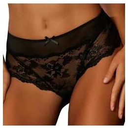 Panty Lascana, Damen, Gr. 48/50, schwarz, Obermaterial: 90% Polyamid, 10% Elasthan, figurbetont, Unterhosen Panty, aus transparenter Spitze