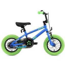 Kinderfahrrad Bikestar "BMX" Gr. 19, blau (blau, gr&uuml;n), Fahrr&auml;der, Kinder, 19cm, 12 Zoll (30,48cm)