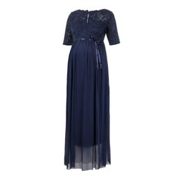 MAMALICIOUS Umstand Abendkleid 'MIVANA' Damen Gr&ouml;&szlig;e 42 navy Winterkleid