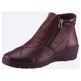 Classic Dog Stiefelette CLASSIC, Damen, Gr. 42, rot (bordeaux), Glattleder, Lackleder, Schuhe Stiefelette
