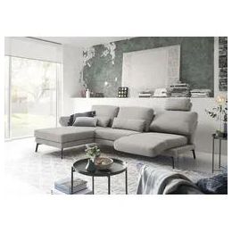 Ecksofa 3C Candy "Kairo modernes Multifunktions-Sofa, bequem, L-Form", grau (light grau), B:317cm H:87cm T:188cm, 100% Polyester, Sofas, Ecksofa, inklusive Drehsitz, Armlehnen- und R&uuml;ckenverstellung, OTTOs Choice