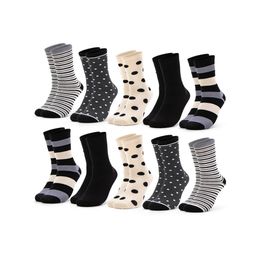 Occulto Socks 'Lotte' female Beige, Grey, Purple, Black, White size 39-42