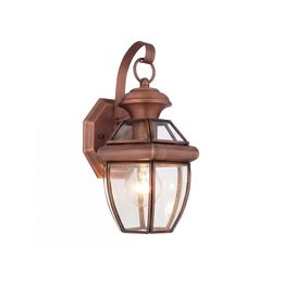 Licht-Erlebnisse Au&szlig;en Wandlampe (B)17.8 x (L)17.8 x (H)31 cm in Kupfer Antik | Gr.: onesize