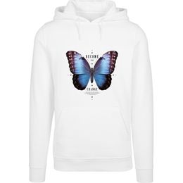 Mister Tee Herren Become The Change Butterfly Hoody in white | Gr.: M