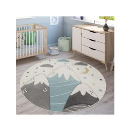 KADIMA DESIGN Kinderteppich Berge Kinderzimmer in Creme | Gr.: 80 x 150 cm