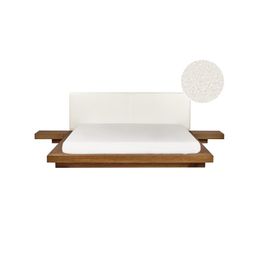 Beliani Wasserbett ZEN in Braun/Wei&szlig; - (W) 328 x (H) 86 x (L) 229 cm | Gr.: onesize
