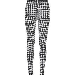 Urban Classics Damen Ladies Soft AOP Leggings in blackhoundstooth | Gr.: L