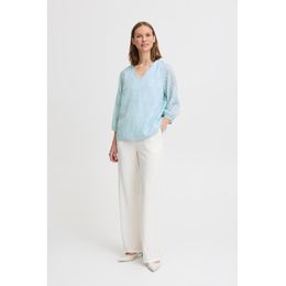 b. young Langarm-Bluse BYFRIKKE Loose fit in Kentucky Blue | Gr.: 46