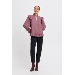 b. young Kurzarm-Bluse BYJULIANA Regular fit in Dusky Orchid | Gr.: 38