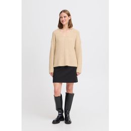 b. young BYOMEA V-NECK JUMPER - KNIT A-shape in Humus Melange | Gr.: S