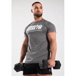 Gorilla Wear Klassisches Trainings-T-Shirt - Grau meliert | Gr.: 3XL
