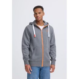 !Solid Kapuzensweatjacke SDBenn High Neck Zip-Hoodie in Grau | Gr.: S