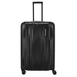 Hartschalen-Trolley Travelite "BARBARA NOVELTY Reisekoffer Hartschale", Damen, Gr. B/H/T: 49cm x 75cm x 31cm 104 l, schwarz, Polycarbonat, unifarben, Koffer, Volumenerweiterung &ndash; stilvolles Reisegep&auml;ck