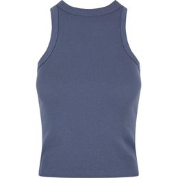 Urban Classics Damen Ladies Racer Back Rib Top in vintageblue | Gr.: S