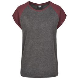 Urban Classics T-Shirt in charcoal/redwine | Gr.: XS