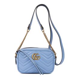 Gucci Crossbody Bags - GG Marmont Camera Mini - Gr. unisize - in Blau - f&uuml;r Damen