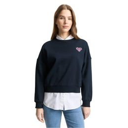 Tom Tailor Denim Loose Fit Sweatshirt in Midnight Navy Blue | Gr.: XS