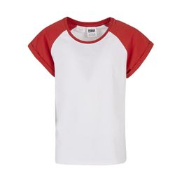 Urban Classics Damen Girls Contrast Raglan Tee in white/hugered | Gr.: 146/152