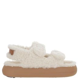 Moonboot Sandalen - Moon Boot Mb Shearling Sandal Sandalen Off White 8 - Gr. 36 (EU) - in Beige - f&uuml;r Damen