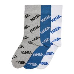 Mister Tee Basic Socks in brightblue/grey/white | Gr.: W31/L34
