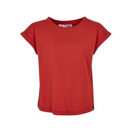 Urban Classics Damen Girls Organic Extended Shoulder Tee in hugered | Gr.: 122/128