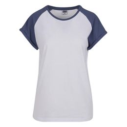 Urban Classics T-Shirt in white/vintageblue | Gr.: XS