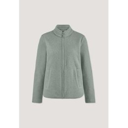 hessnatur Wollfleece Jacke in mattgr&uuml;n | Gr.: S