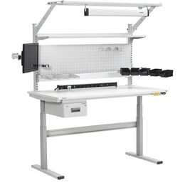 treston Arbeitstisch, elektrisch h&ouml;henverstellbar, H&ouml;he 630 - 1270 mm, ESD-Ausf&uuml;hrung, BxT 1100 x 800 mm