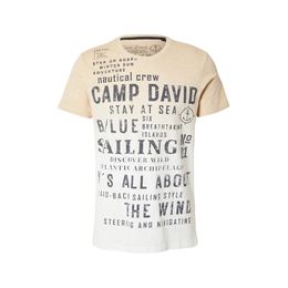 CAMP DAVID T-Shirt Herren Gr&ouml;&szlig;e 4XL beige / sand / schwarz