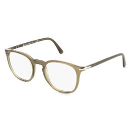 Persol PO3318V Brille Unisex | Fassung: Vollrand, Panto, Olive Transparent