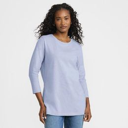 LANDS' END Supima-Shirt mit 3/4-&Auml;rmeln, Damen,  Blau, Baumwolle, by Lands' End