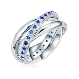 Lulu & Jane Lulu & Jane Ring Damen Gr&ouml;&szlig;e 56 blau / silber / transparent