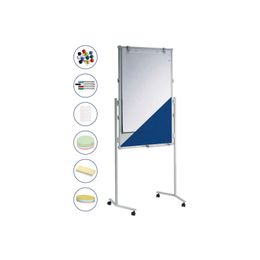 Maul Moderationstafel Maulpro Standfu&szlig; Rollen 61 x 86.5 x 195 cm blau wei&szlig;