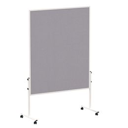 Maul Moderationstafel Maulsolid Standfu&szlig; Rollen 130 x 56 x 193.5 cm grau