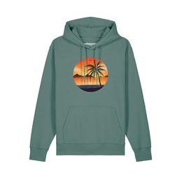 Watapparel Sweatshirt 'Sunset on palm beach' male Green size S