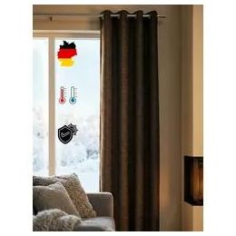 Vorhang WIRTH "Trondheim B" Gr. 2, grau, B:132cm H:160cm, Chenille, Polyacryl, Gardinen