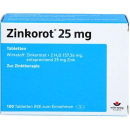 W&Ouml;RWAG PHARMA Zinkorot 25 mg Tabletten 100 St
