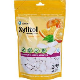 HAGER PHARMA Miradent Xylitol Chewing Gum fresh fruit Refill 200 St