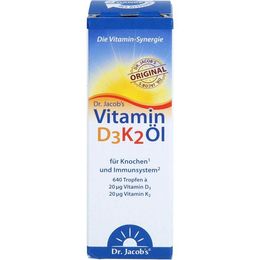 Dr. Jacob's&reg; Vitamin D3K2 &Ouml;l 800 I.E.+20 &mu;g D3+K2 Dr.Jacob's 20 ml