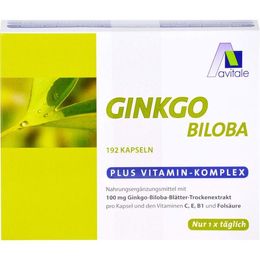 Avitale Ginkgo 100 mg Kapseln+B1+C+E 192 St