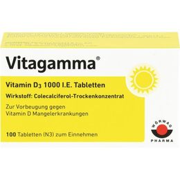 W&Ouml;RWAG PHARMA Vitagamma Vitamin D3 1.000 I.E. Tabletten 100 St