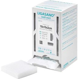 Ligasano wei&szlig; Verband 2x10x10 cm steril 10 St