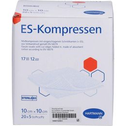 EurimPharm Arzneimittel ES-KOMPRESSEN steril 10x10 cm 12fach Gro&szlig;packung 100 St