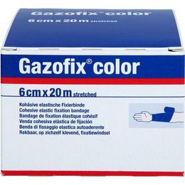 BSN Gazofix color Fixierbinde koh&auml;siv 6 cmx20 m blau 1 St