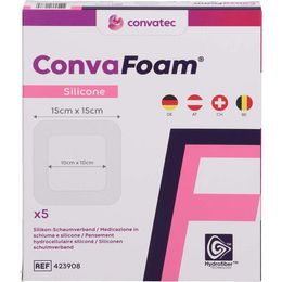Convafoam Silicone Verband 15x15 cm 5 St